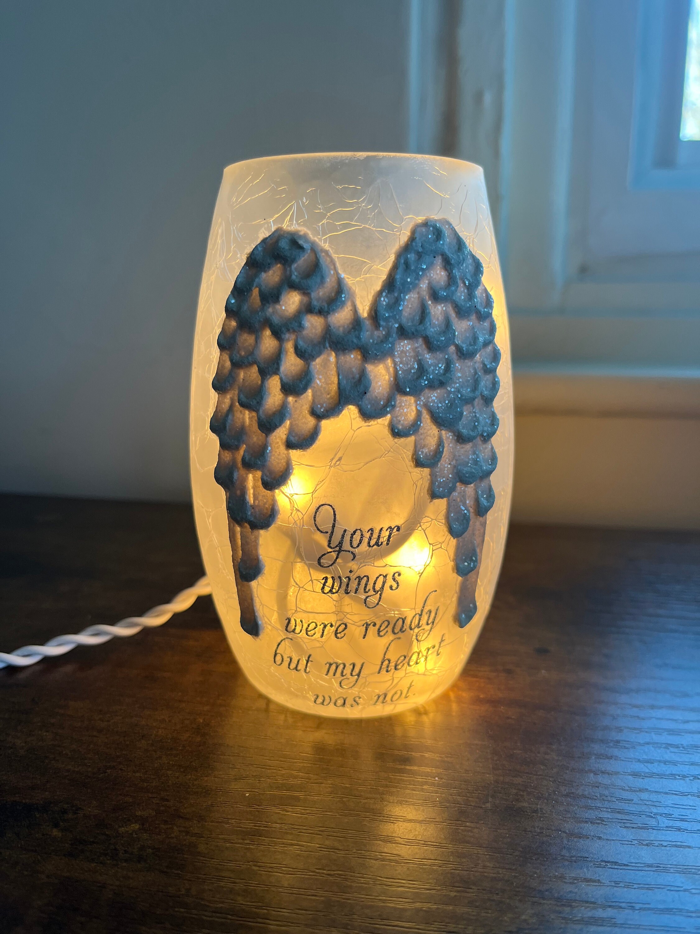 Stony Creek Angel Wings Lighted Vase Lamp - Etsy