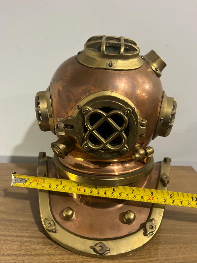 Antique/ Vintage Nautical Copper and Brass Diving Helmet - Etsy