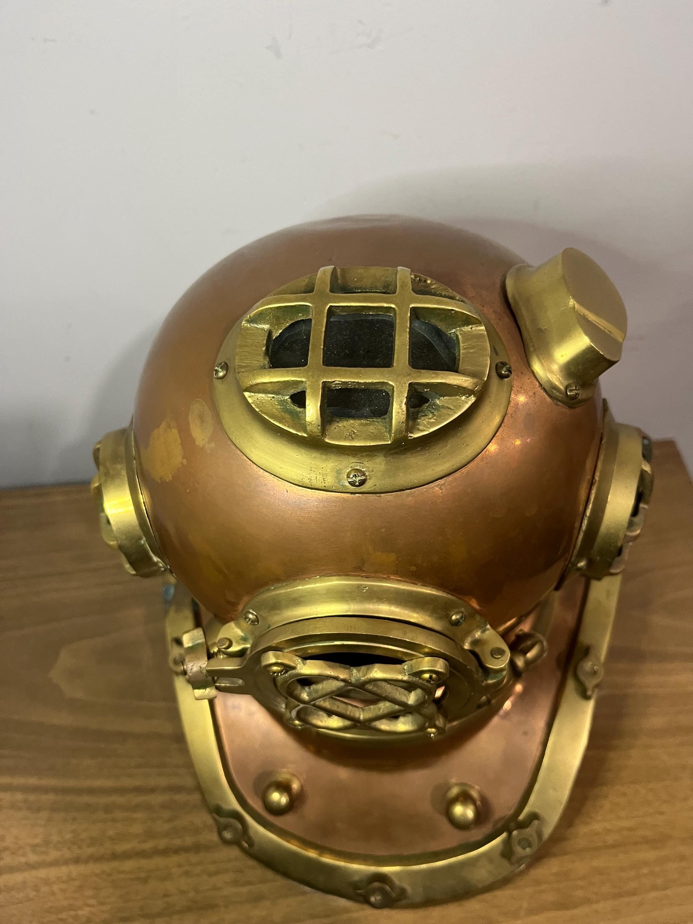 Antique/ Vintage Nautical Copper and Brass Diving Helmet - Etsy