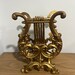Vtg Brass Harp Shaped Magazine Rack - Etsy