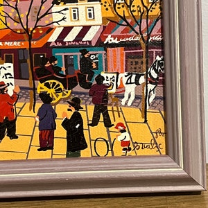 Vtg 1988 French Painting Signed Paris City Scape Oil on Canva Framed - Etsy