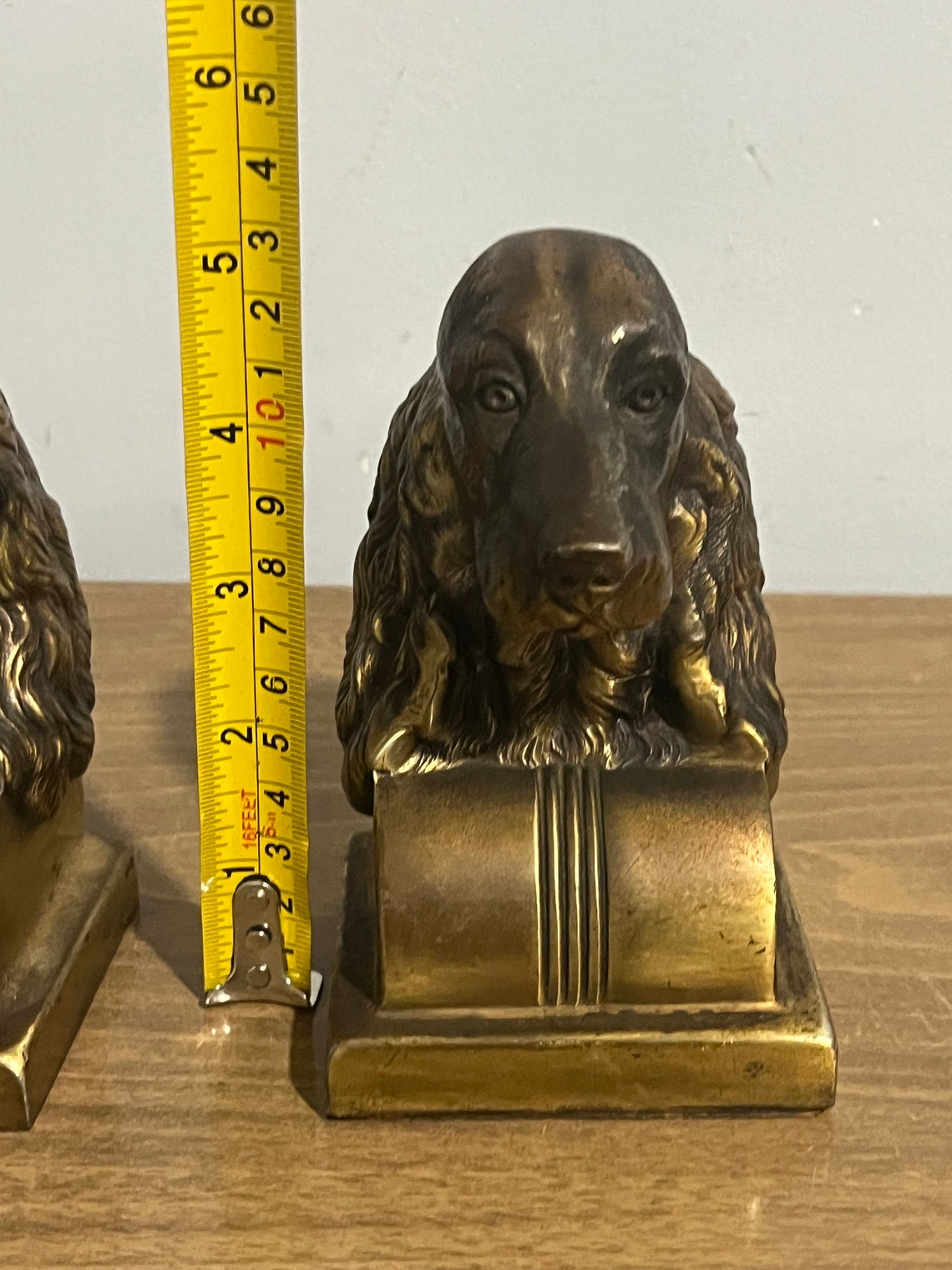 Vtg Brass Cocker Spaniel Bookends - Etsy