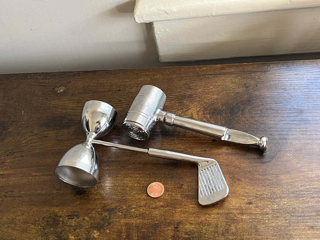 Pair of Vintage Bar Measuring Tool Golf Club Shaped Ang One With a ...