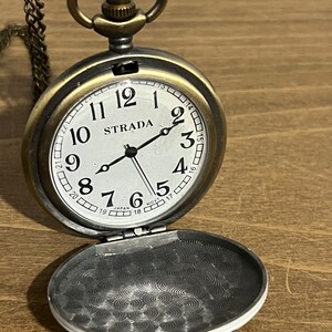 Vtg Strada Japanese Movement Owl Cover Pocket Watch With Chain - Etsy