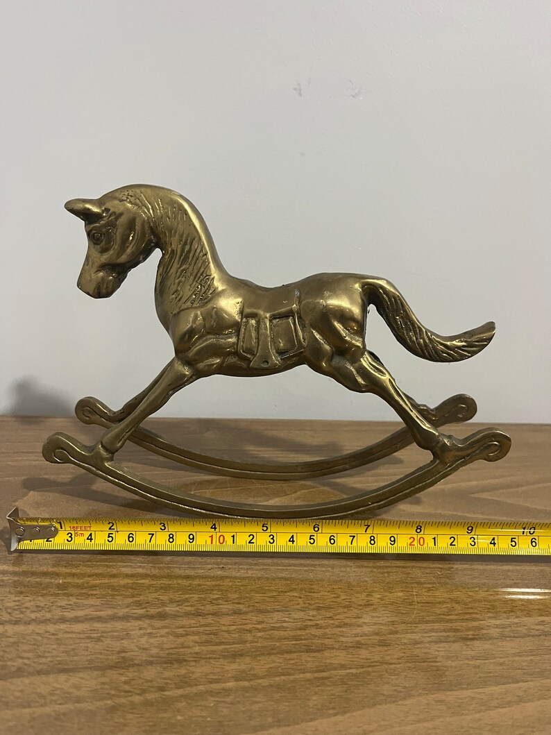 Vtg Solid Brass Rocking Horse - Etsy