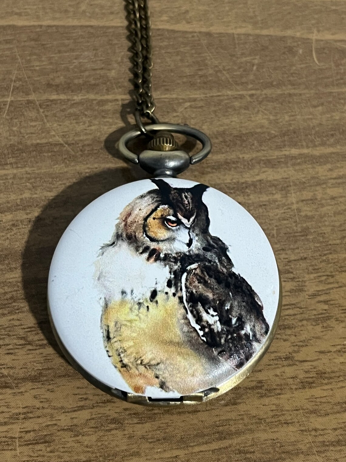 Vtg Strada Japanese Movement Owl Cover Pocket Watch With Chain - Etsy