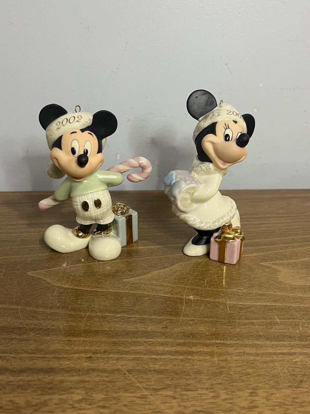 Vintage Lenox 2002 Mickey 2003 Minnie Mouse Christmas Ornaments - Etsy