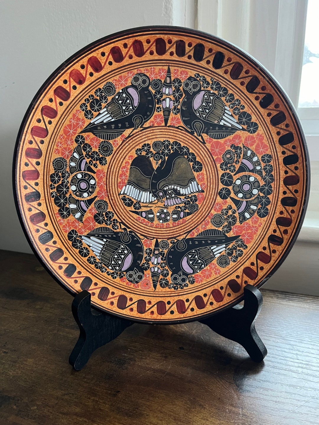 Vintage Greek Pottery Handmade Wall Plate Corinthian Period Design - Etsy