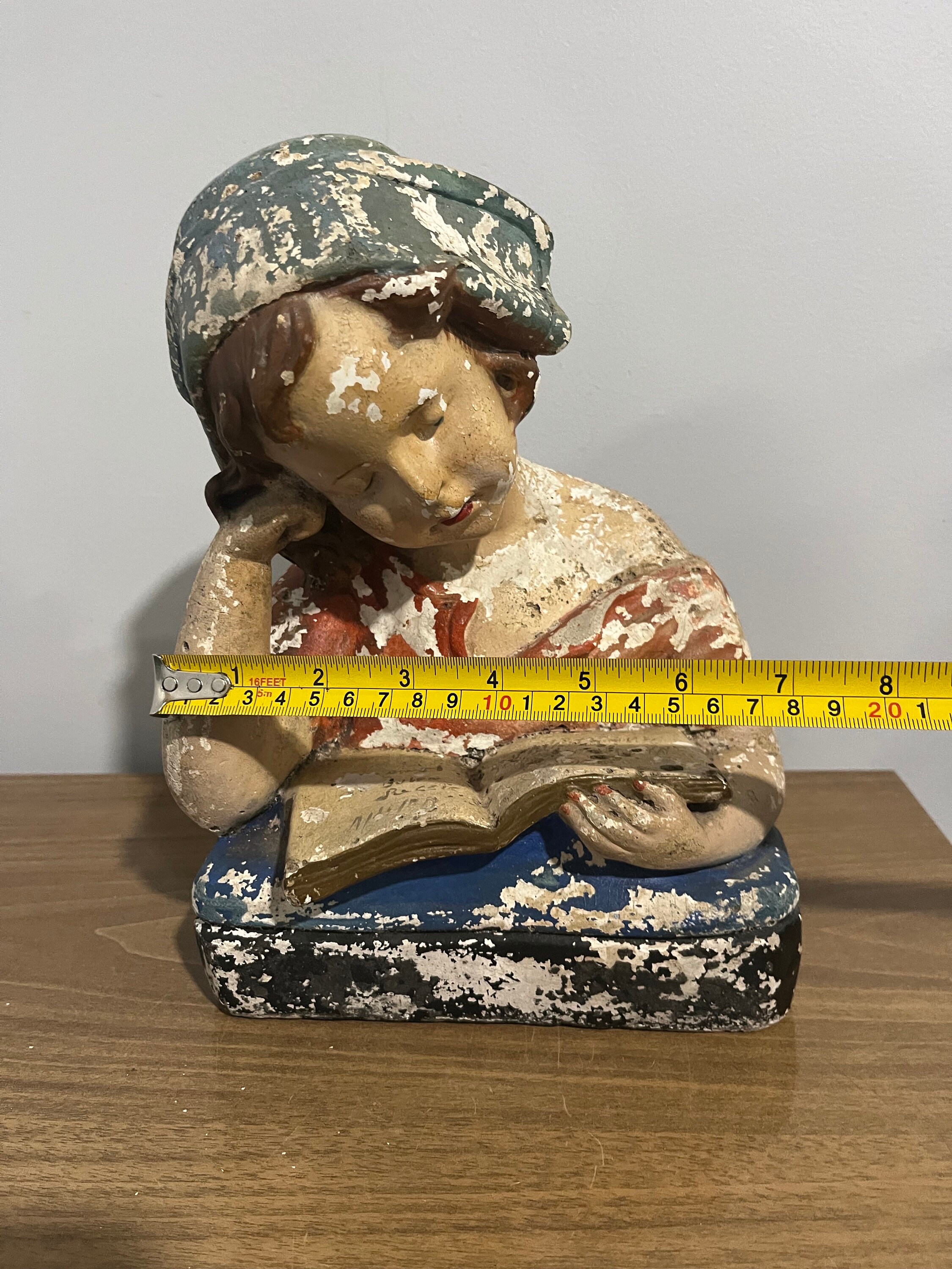 Antique/vintage Statue of Little Girl Reading Signed Van HAAS 1867 - Etsy