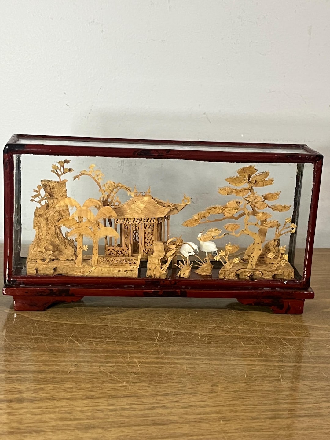 Vintage Chinese Cork Diorama - Etsy