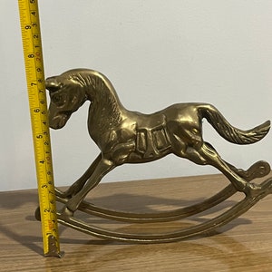 Vtg Solid Brass Rocking Horse - Etsy