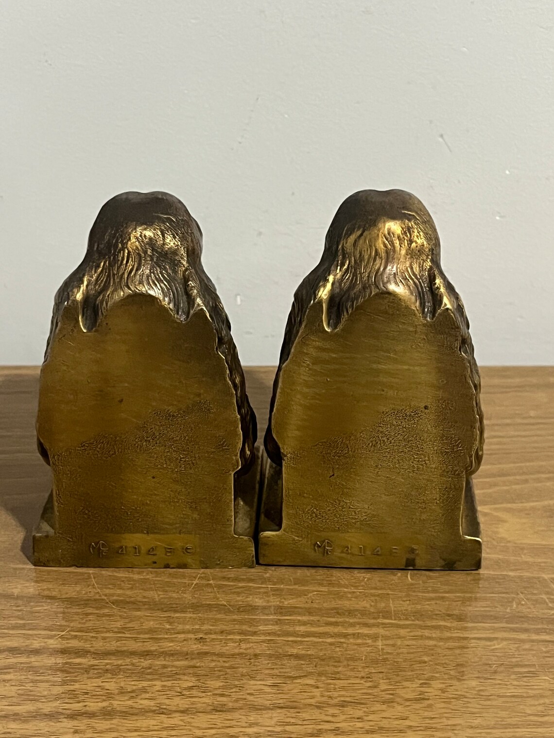 Vtg Brass Cocker Spaniel Bookends - Etsy
