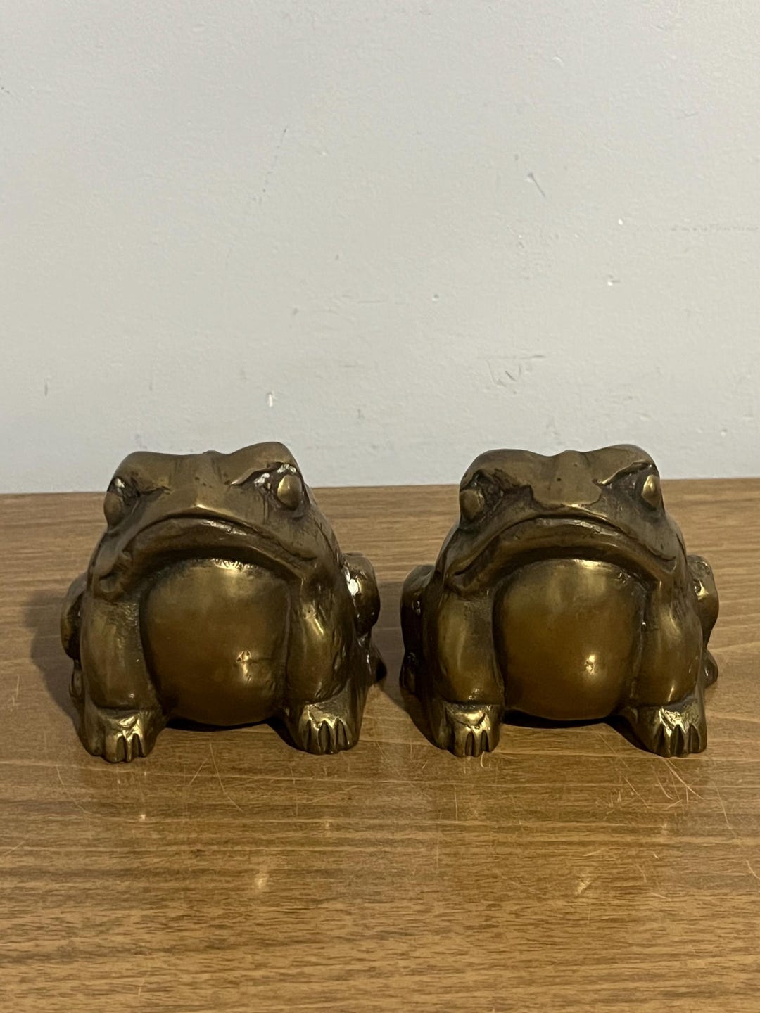 Vtg Pair of Solid Brass Frog Figure Paperweights - Etsy