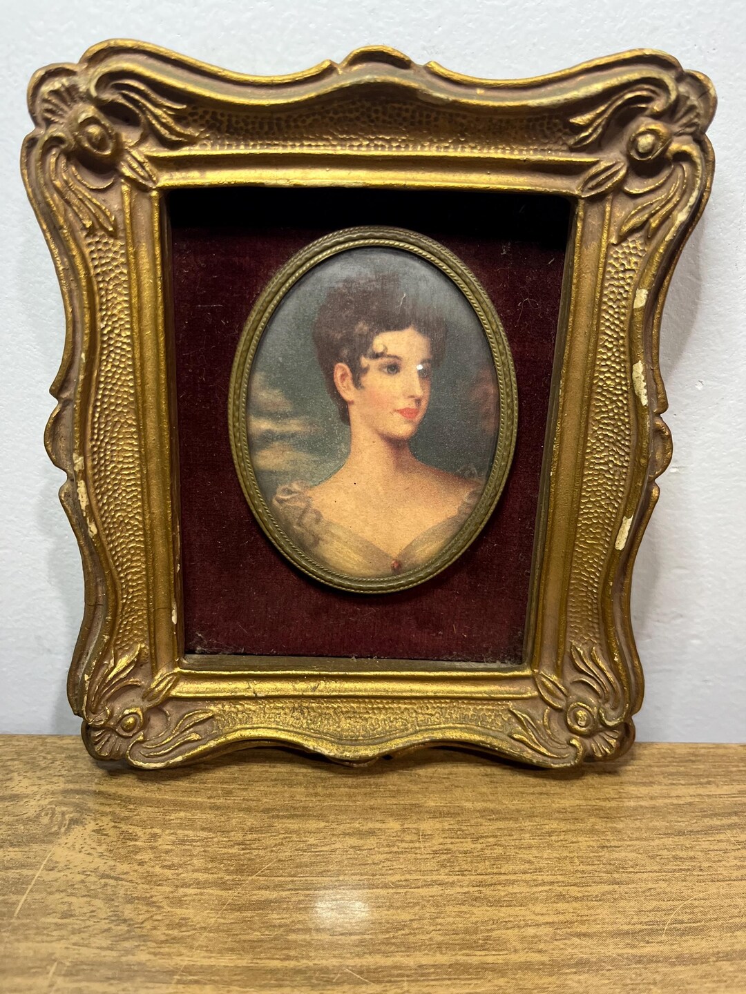 Vintage Framed Portrait of a Victorian Lady - Etsy