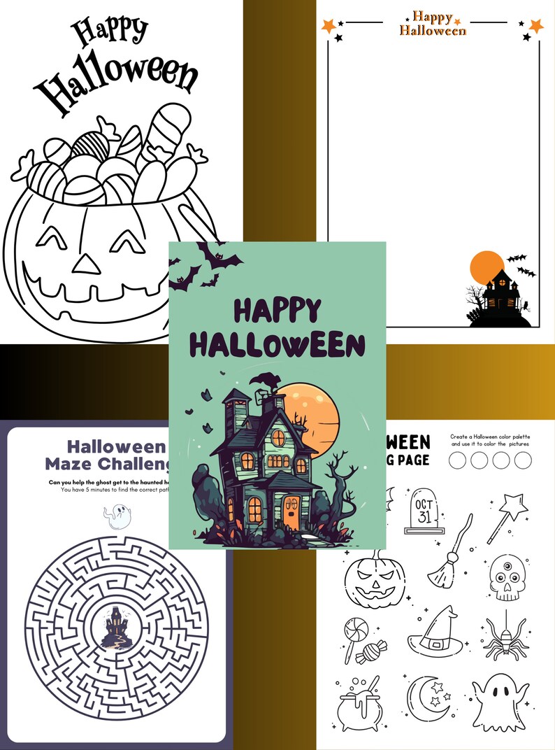 Printable Halloween Coloring Pages, Halloween Coloring Pages, Halloween ...