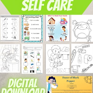 Preschool Self Care Activity Worksheets - Etsy