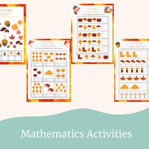 Autumn Preschool Activity Book: Counting & Coloring Pages (digital ...