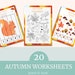 Autumn Preschool Activity Book: Counting & Coloring Pages (digital ...