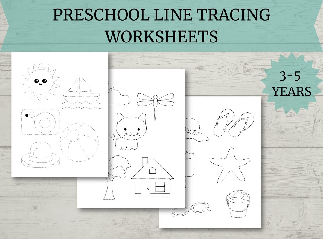 Preschool Line Tracing Worksheets, Lines Trace Pages Printable ...
