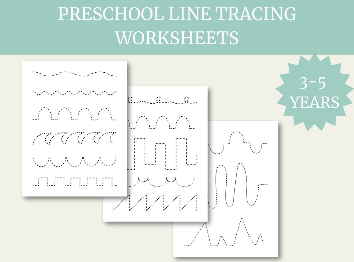 Preschool Line Tracing Worksheets, Lines Trace Pages Printable ...