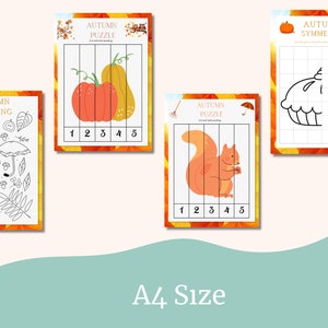 Autumn Preschool Activity Book: Counting & Coloring Pages (digital ...