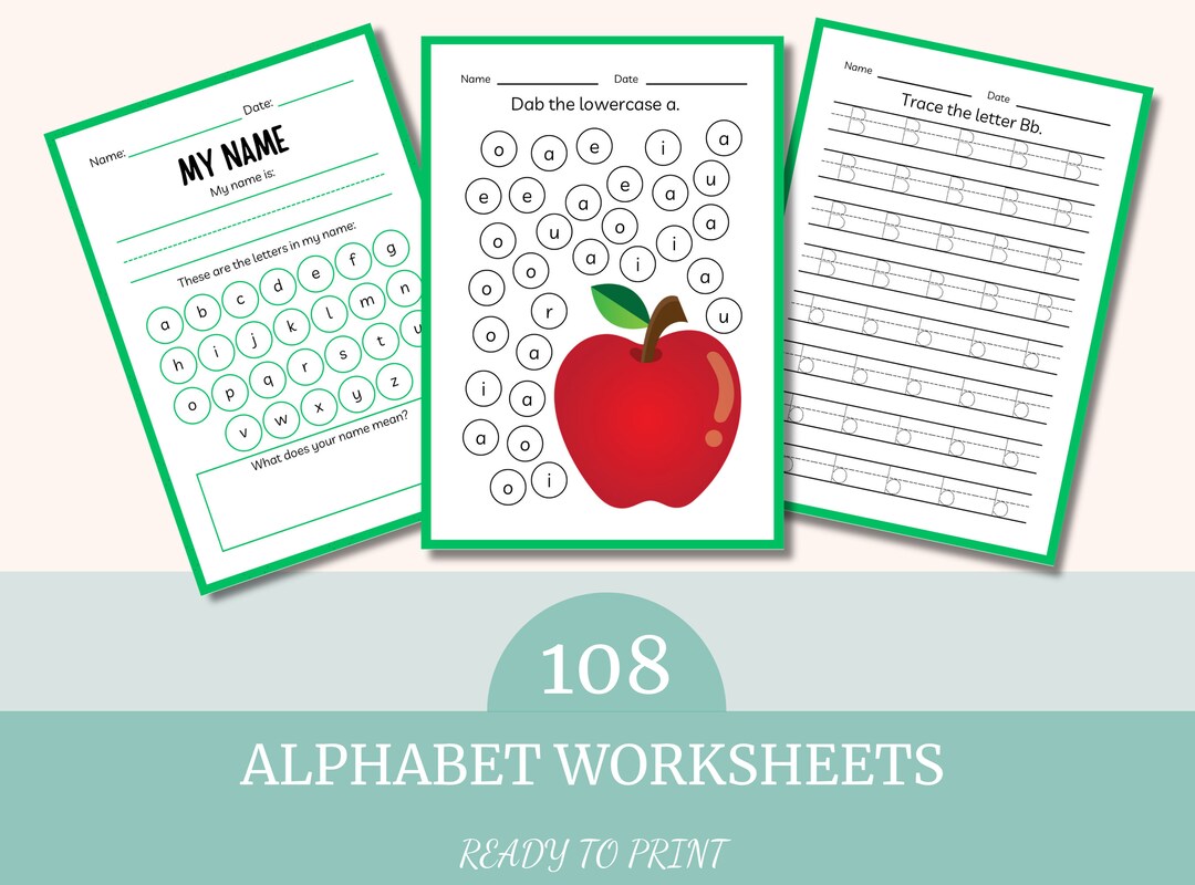 ABC Tracing,handwriting Practice,tracing Printable,alphabet Printable ...
