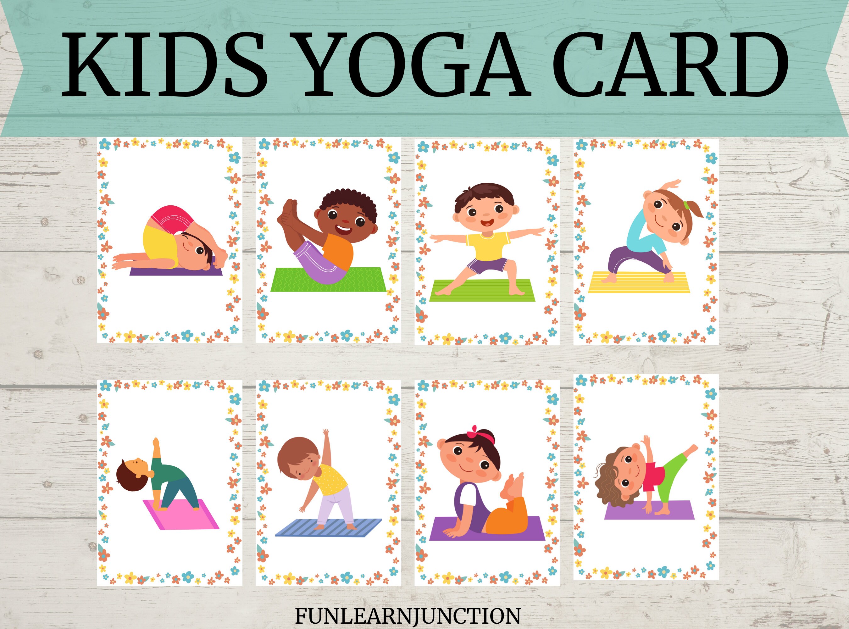 Kids Yoga Pose Cards: Montessori Fitness Exercises (printable) - Etsy