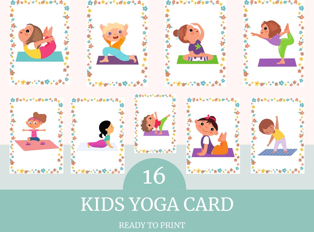 Kids Yoga Pose Cards: Montessori Fitness Exercises (printable) - Etsy