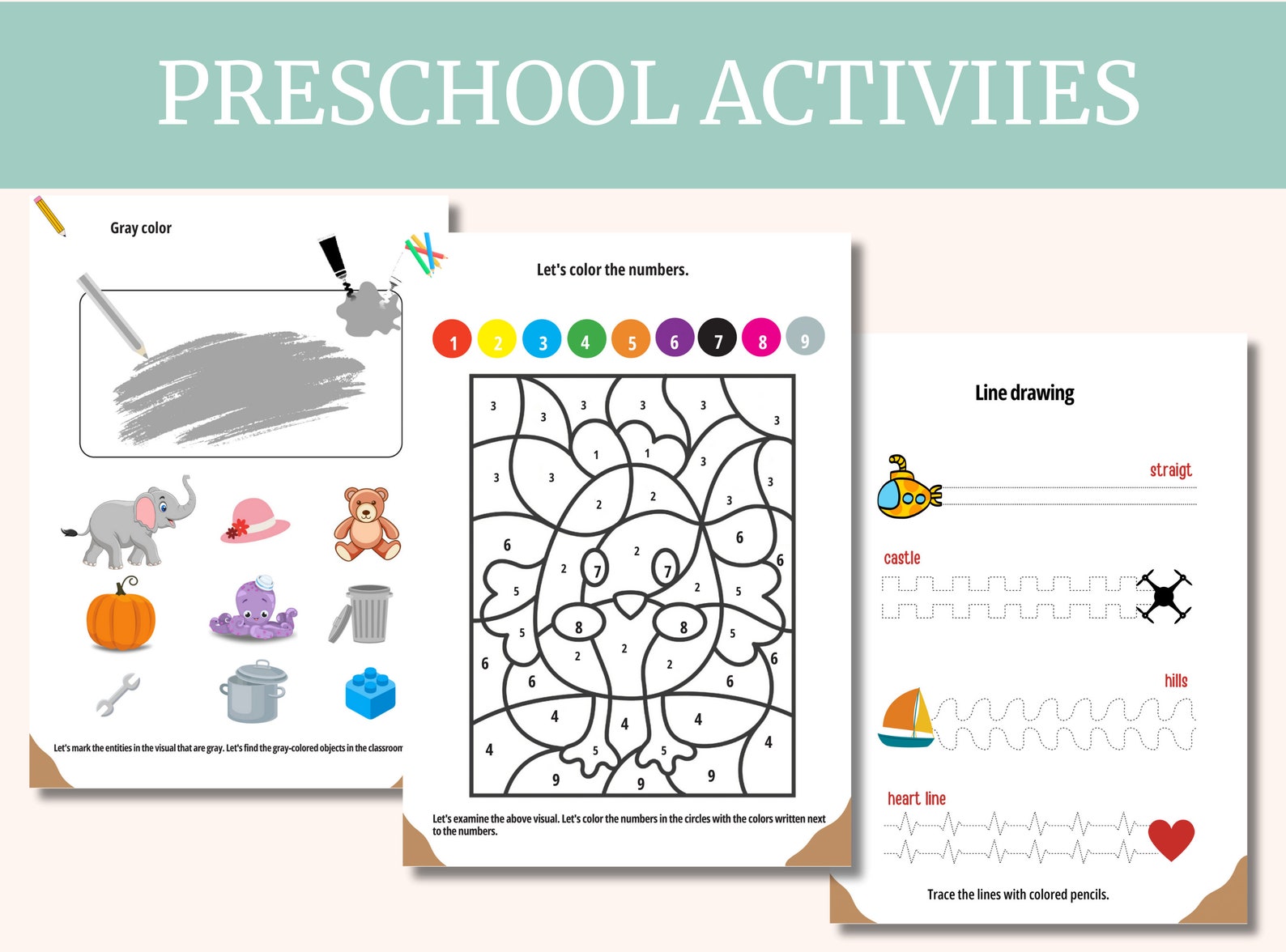 Preschool Curriculum,preschool Worksheets ,preschool Workbook ,painting ...