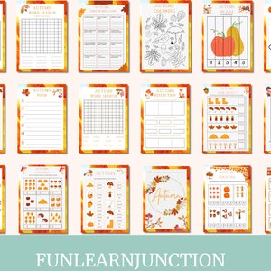 Autumn Preschool Activity Book: Counting & Coloring Pages (digital ...