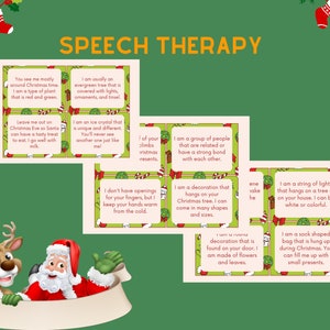 Christmas Vocabulary Flashcards: Speech Therapy Learning (digital ...