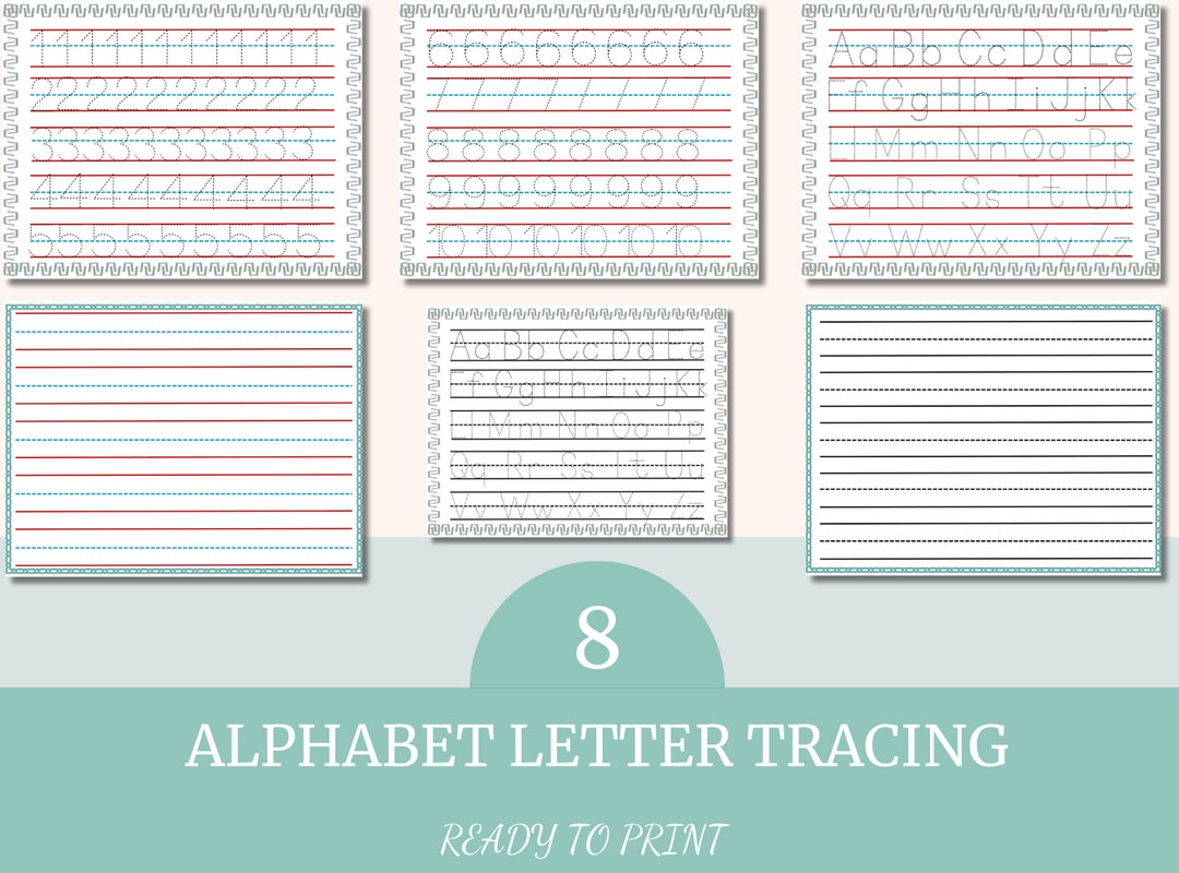 Alphabet Letters Tracing Page, Handwriting Practice, Preschool ...
