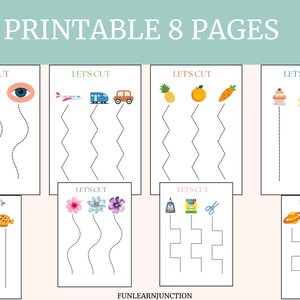 Scissor Skills Practice: Preschool Cutting Worksheets (digital PDF) - Etsy