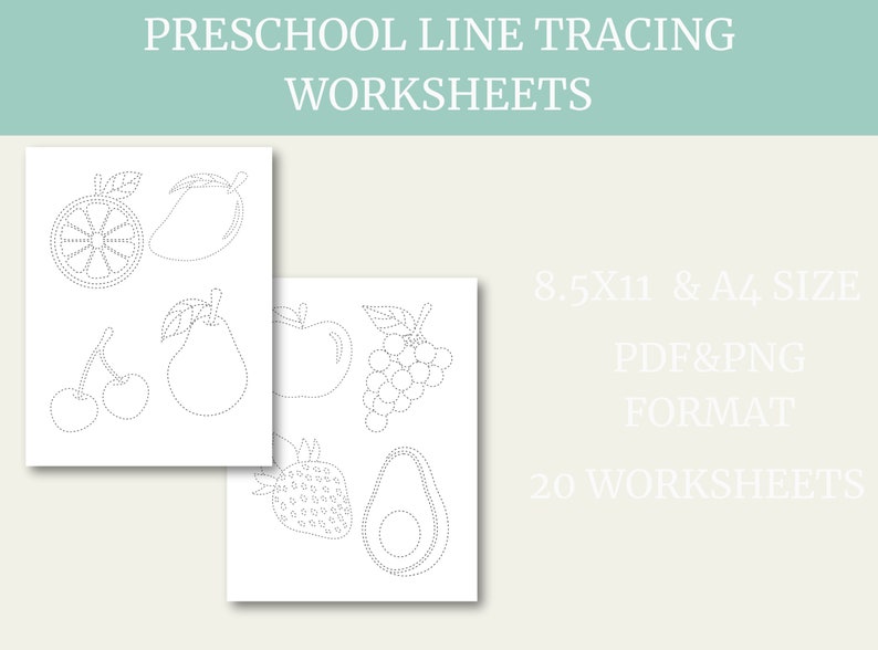 Preschool Line Tracing Worksheets, Lines Trace Pages Printable ...