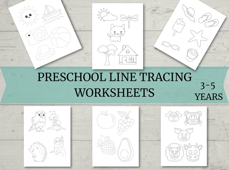 Preschool Line Tracing Worksheets, Lines Trace Pages Printable ...