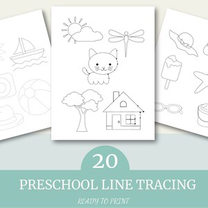 Preschool Line Tracing Worksheets, Lines Trace Pages Printable ...