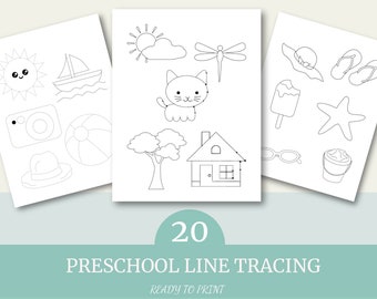 Preschool Line Tracing Worksheets, Lines Trace Pages Printable ...