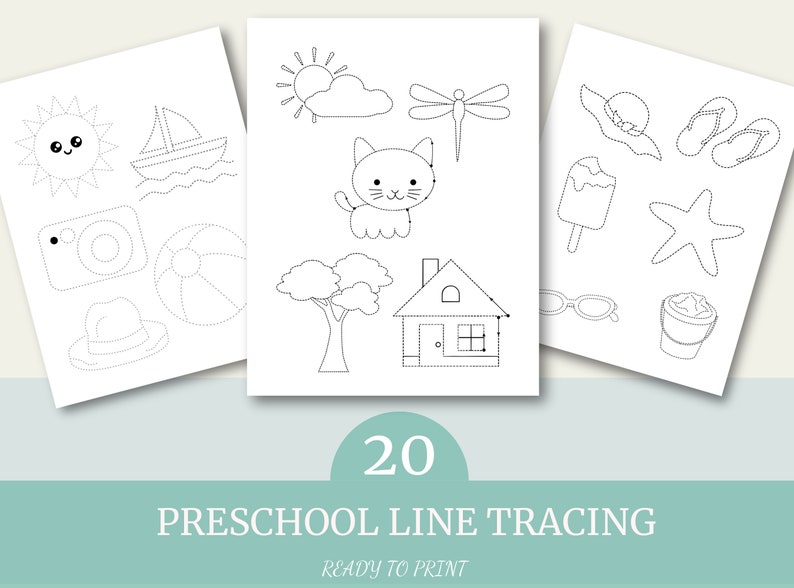 Preschool Line Tracing Worksheets, Lines Trace Pages Printable ...