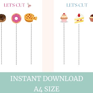 Scissor Skills Practice: Preschool Cutting Worksheets (digital PDF) - Etsy