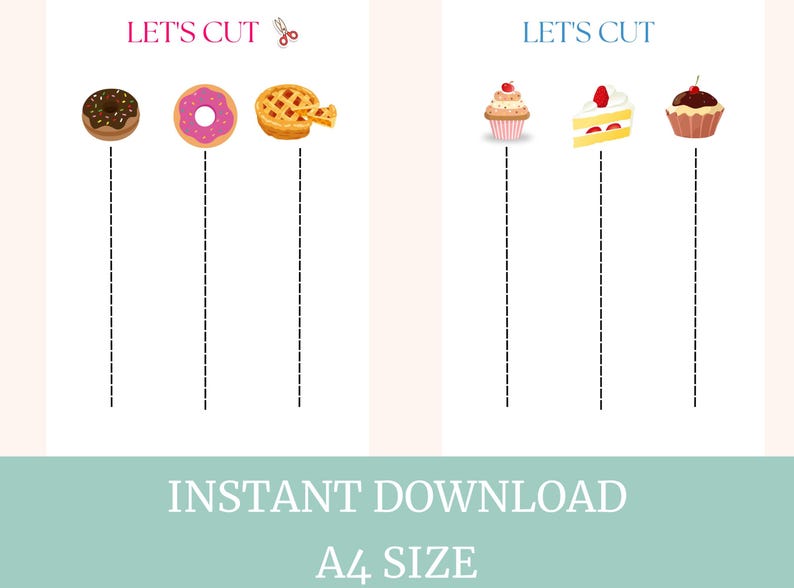 Scissor Skills Practice: Preschool Cutting Worksheets (digital PDF) - Etsy