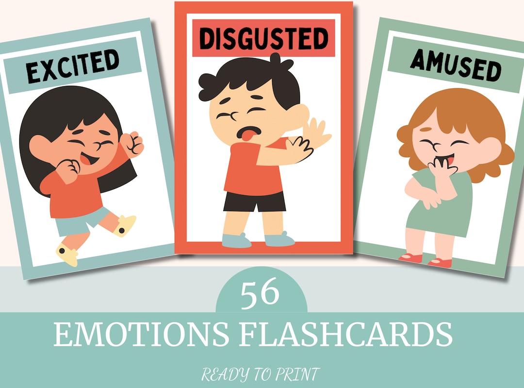 Emotion Flashcards: Montessori Learning Materials (digital Download) - Etsy