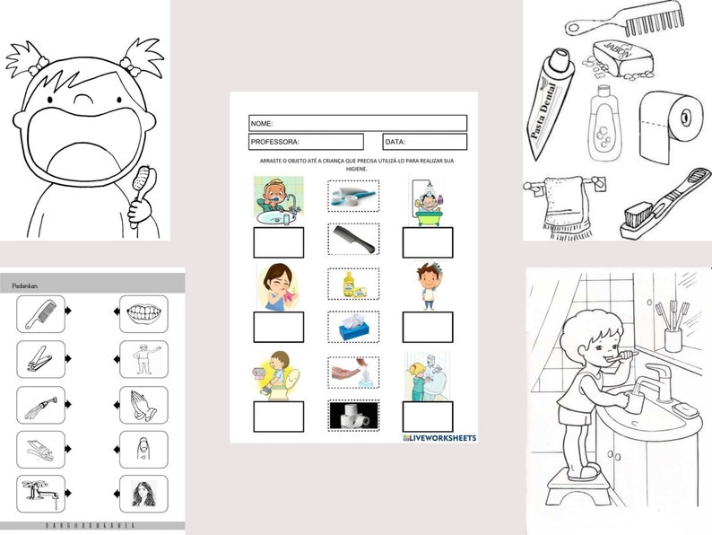 Preschool Self Care Activity Worksheets - Etsy