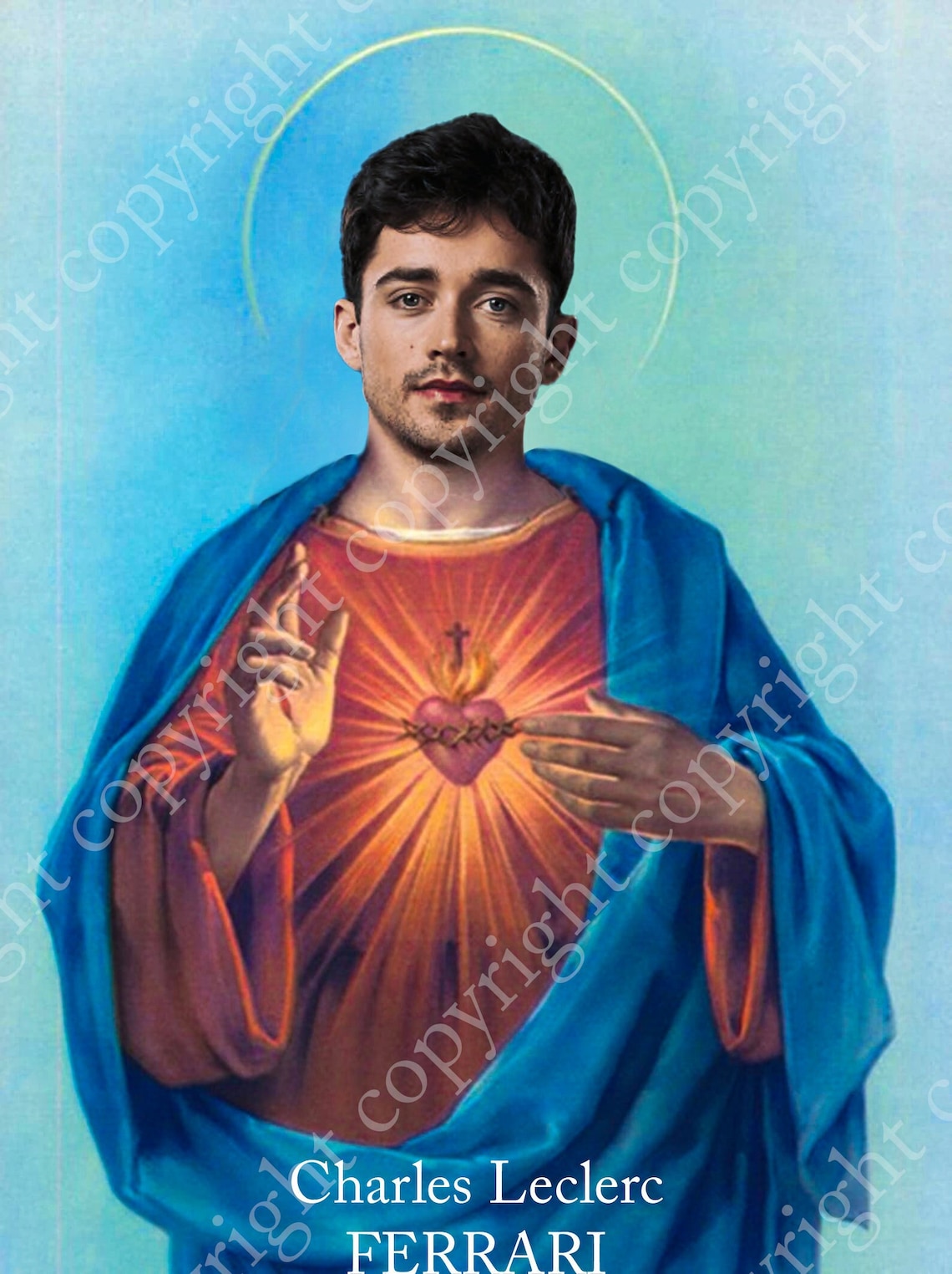 Leclerc Ferrari Holy Card santino - Etsy