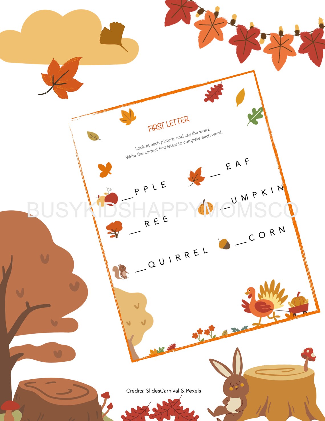 20 Pages Fall Activity Pack Printable Activity Bundle Pack / Party ...