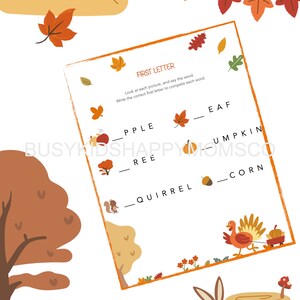20 Pages Fall Activity Pack Printable Activity Bundle Pack / Party ...