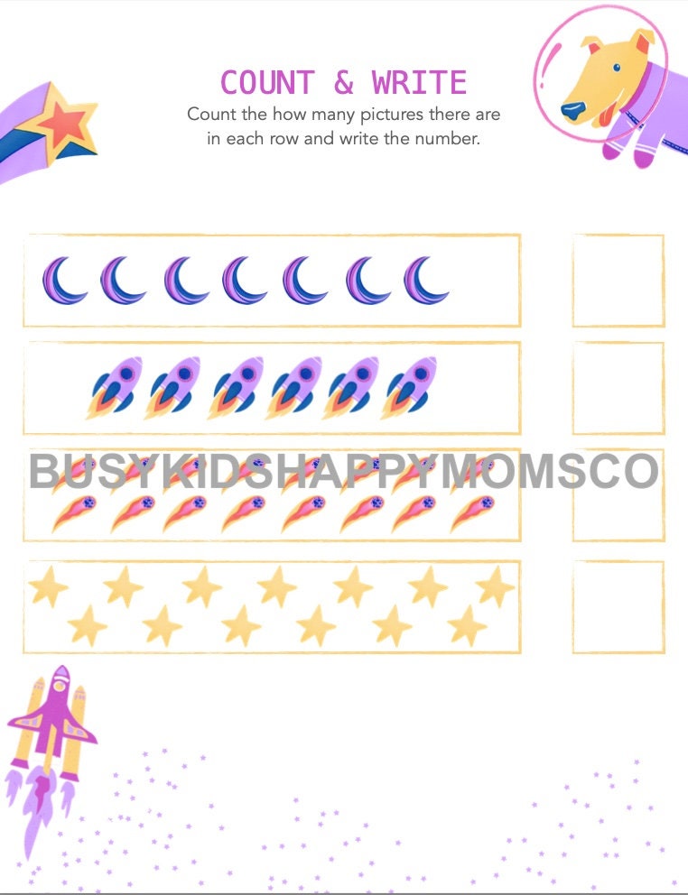 20 Pages SPACE / ASTRONAUT Activity Pack Printable Activity Bundle Pack ...