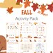 20 Pages Fall Activity Pack Printable Activity Bundle Pack / Party ...