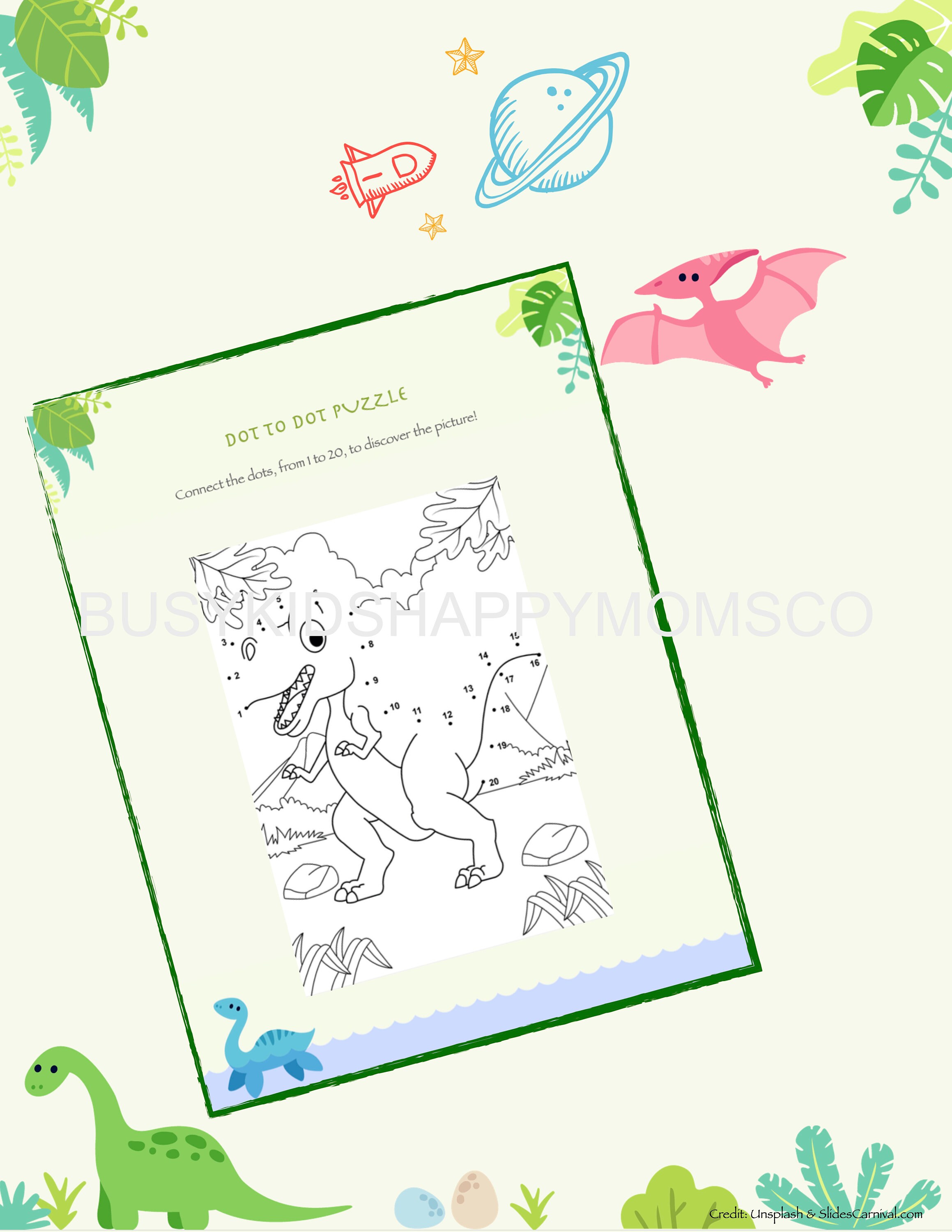 20 Pages Dinosaur Activity Pack Printable Activity Bundle - Etsy