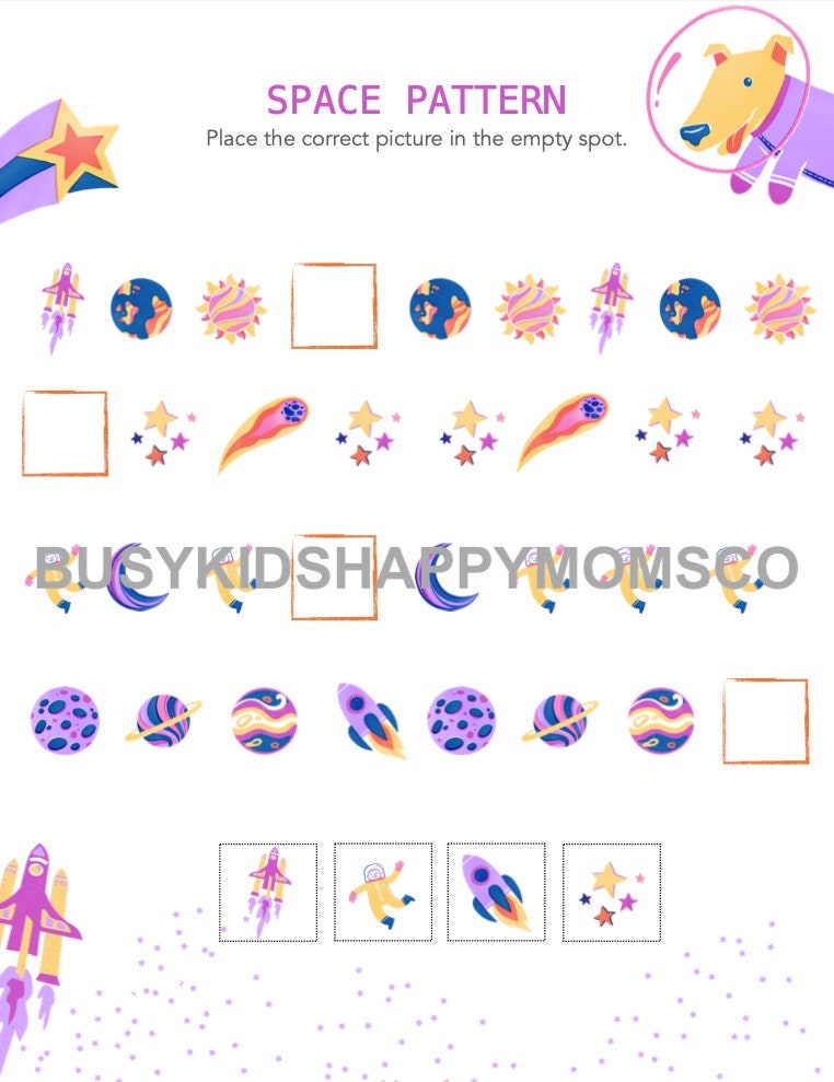 20 Pages SPACE / ASTRONAUT Activity Pack Printable Activity Bundle Pack ...