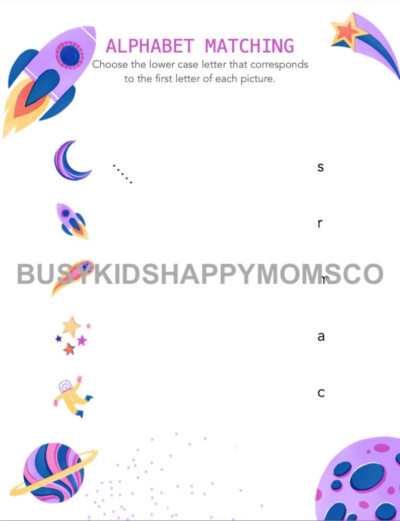 20 Pages SPACE / ASTRONAUT Activity Pack Printable Activity Bundle Pack ...